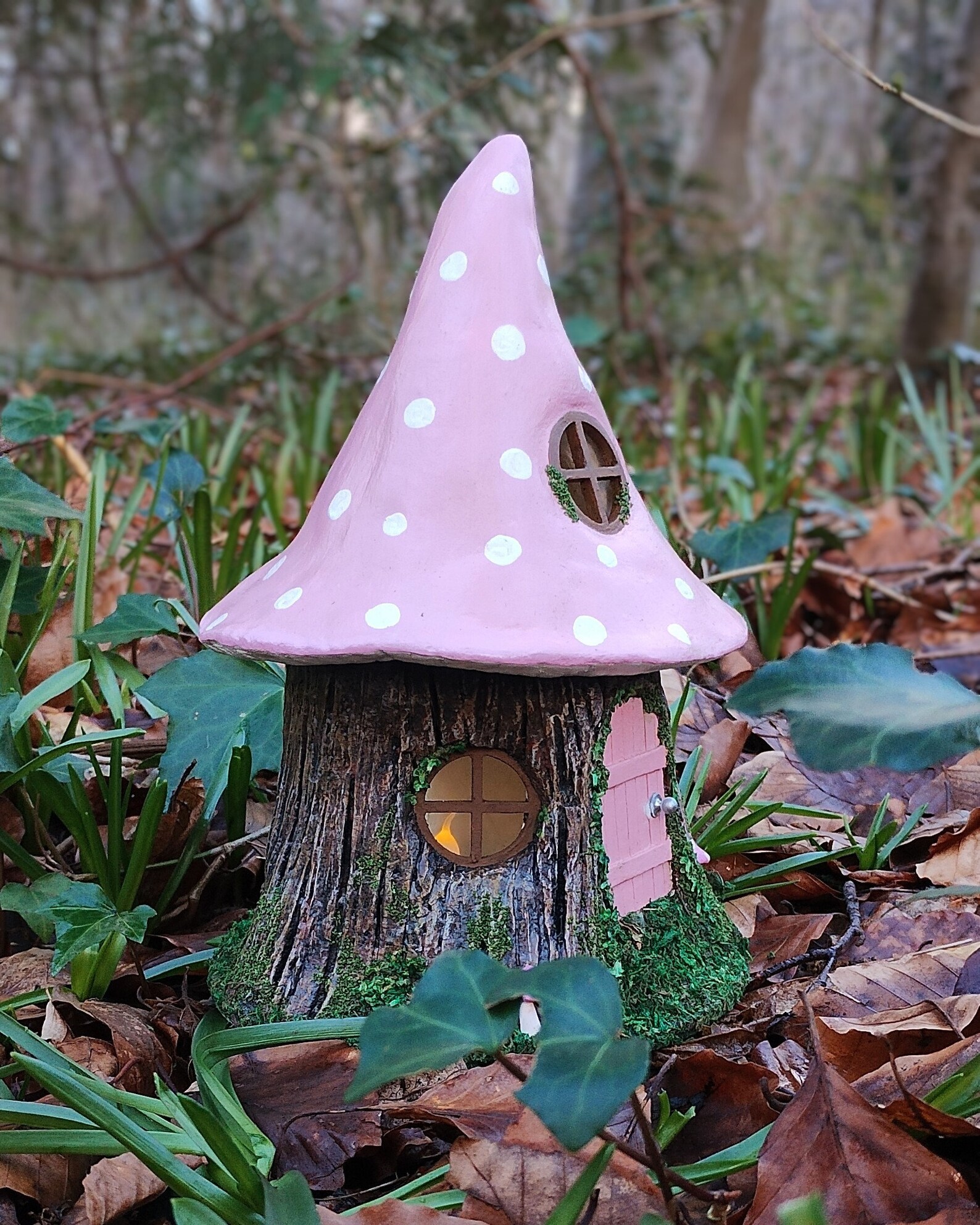 Fairy Tree House Pink Toadstool House Fairy Nightlight Girls Birthday ...