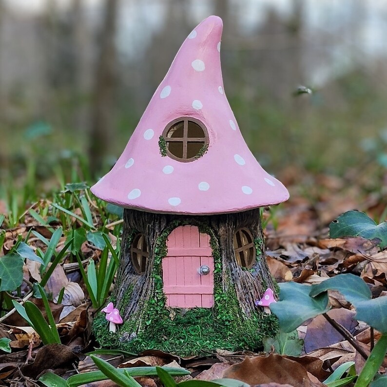 Fairy Tree House Pink Toadstool House Fairy Nightlight Girls Birthday ...