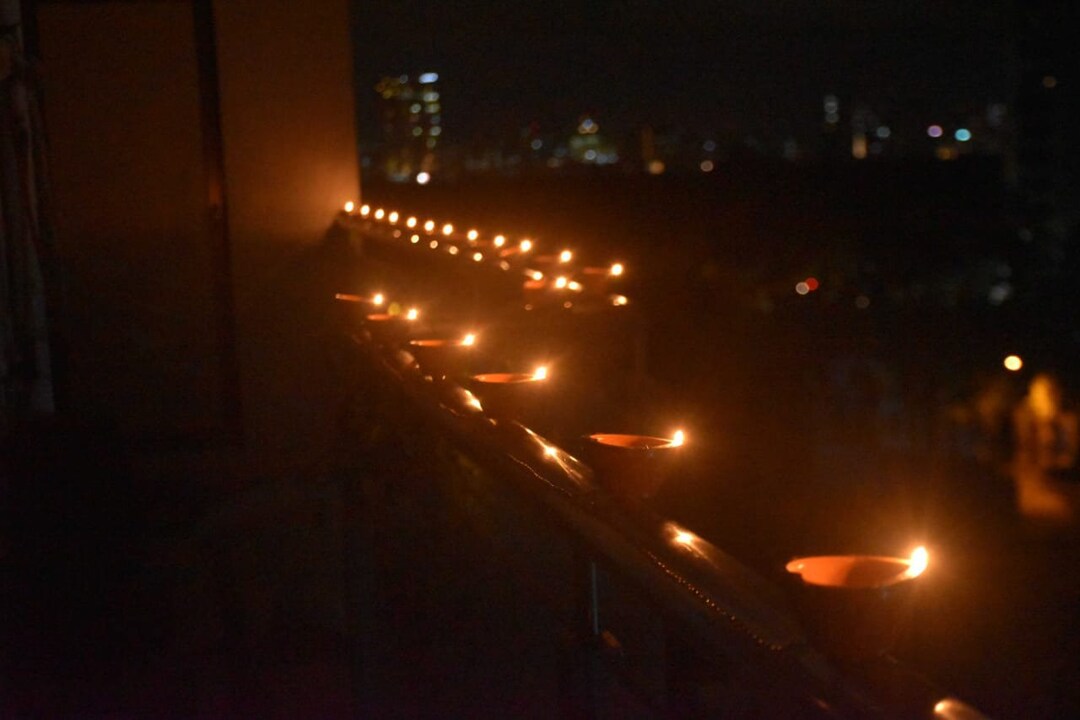 Authentic Indian Electric Diya Set of 10 - Handmade, Adhesive Base ...