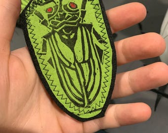 Cicada Wing Linocut Patch - Etsy
