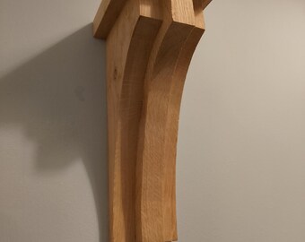 Rustic, Capped Solid Oak Corbel Set - Etsy