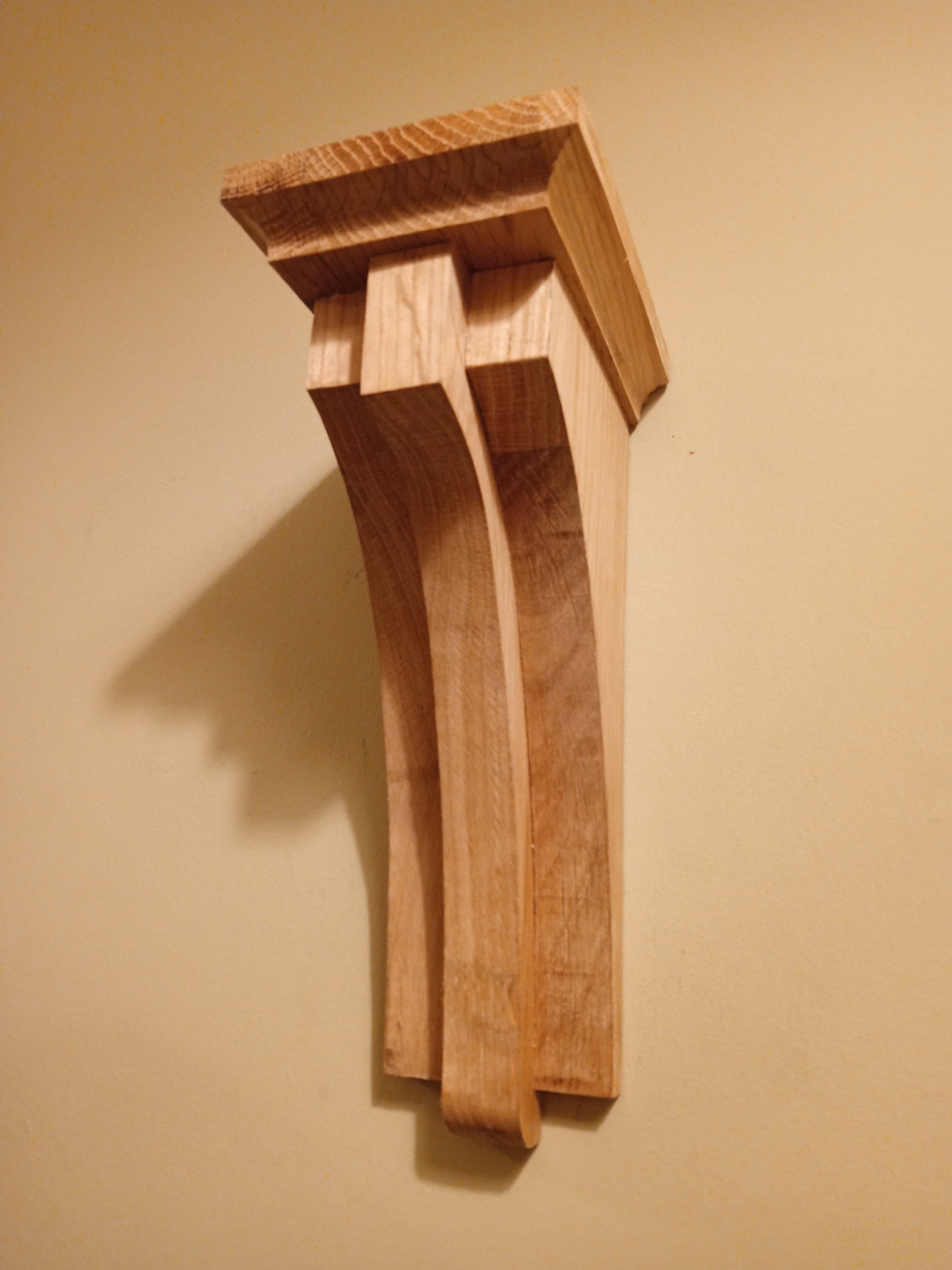 Rustic, Capped Solid Oak Corbel Set - Etsy