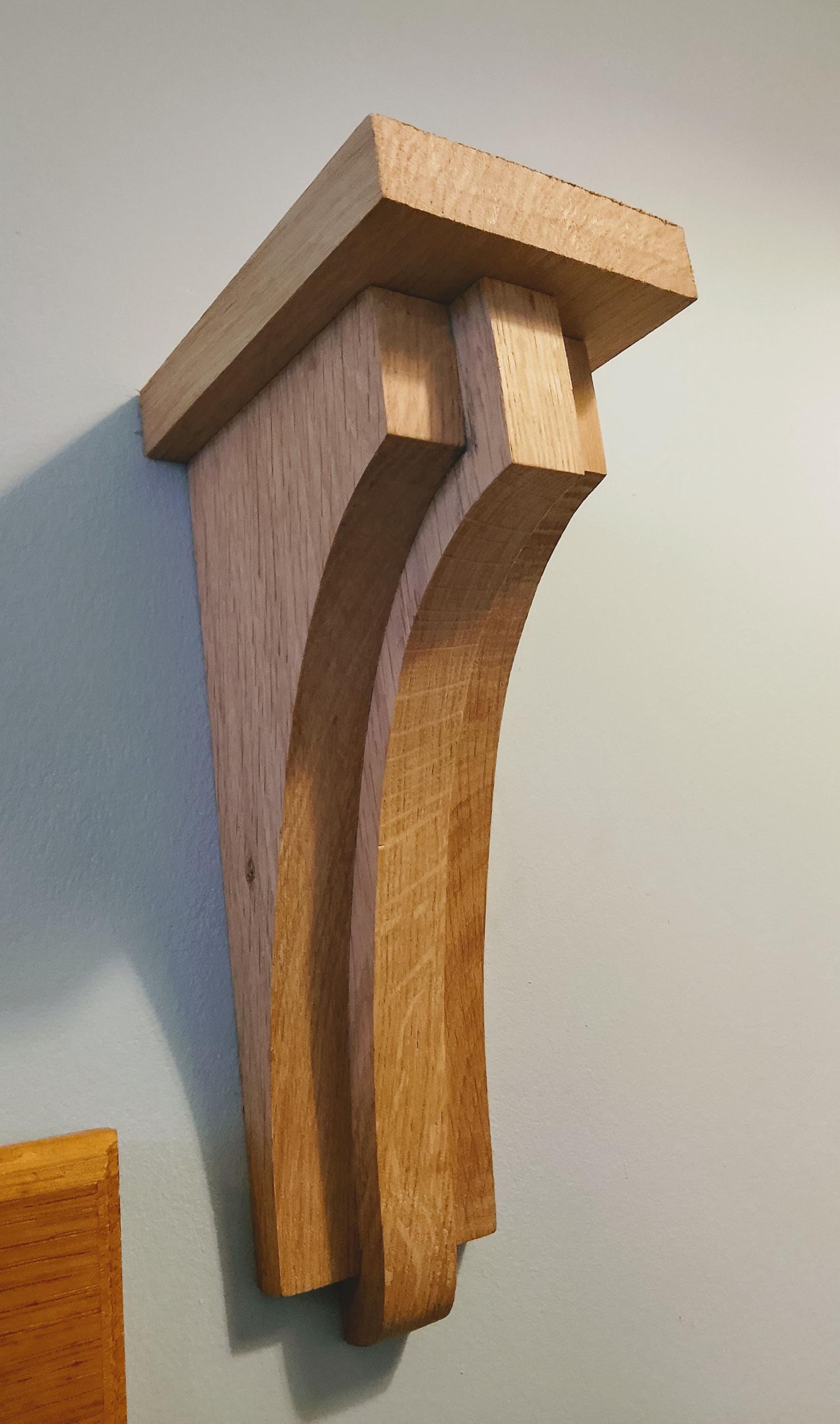 Rustic, Capped Solid Oak Corbel Set - Etsy