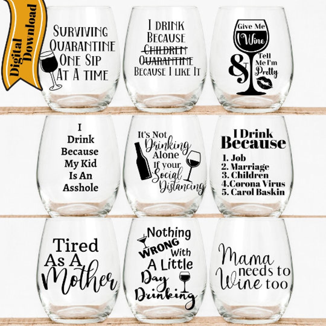15 Wine Glass Svg Bundle, Wine Glass Designs Svg Files, Wine Glass Svg ...