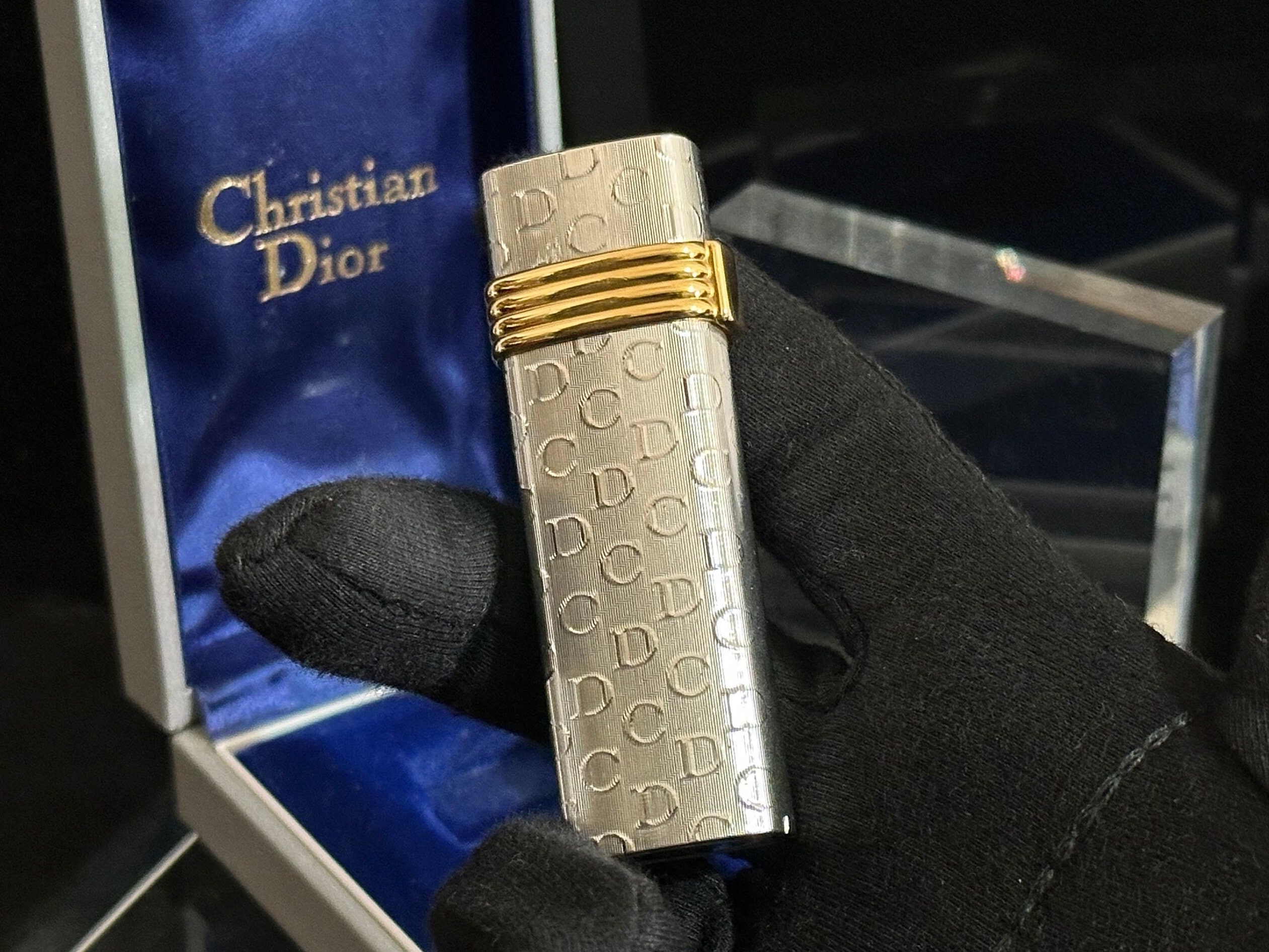 Classic Dior Lighter, Heavy Silver and Gold Plated, Paris Made by 70s ...