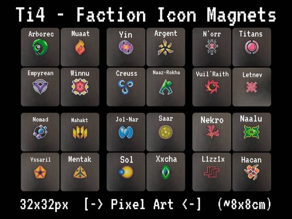 16bit Twilight Imperium Faction Symbol Magnets 32x32 Pixel - Etsy