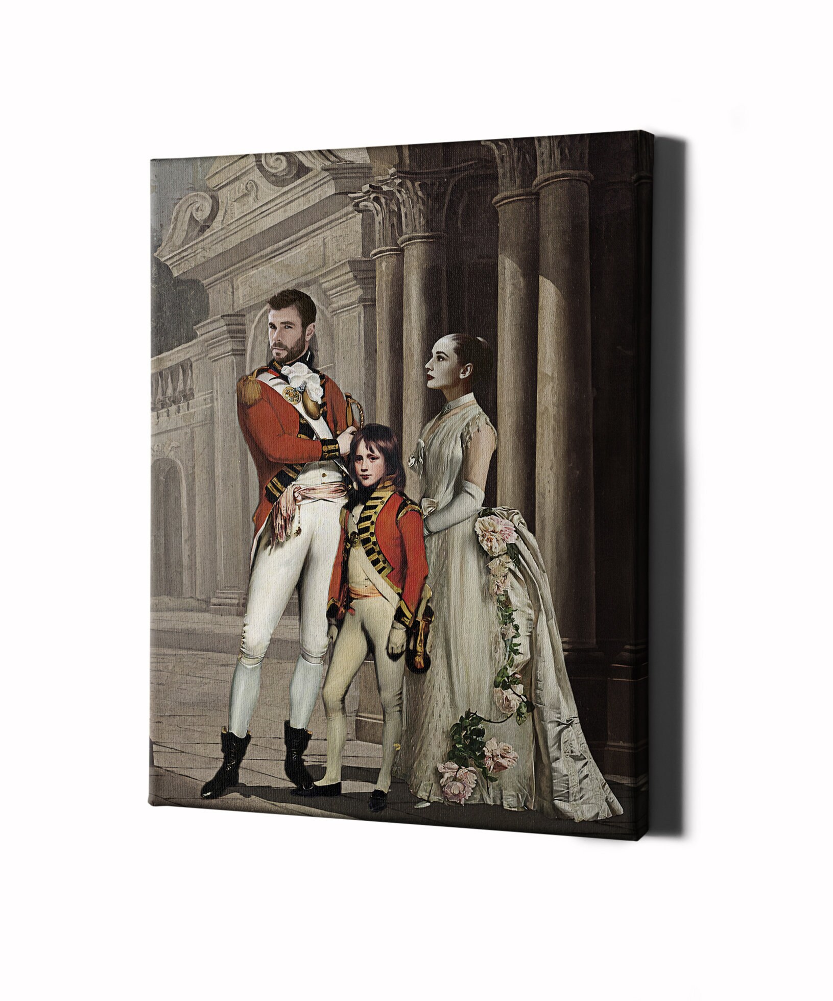 Family Portrait Portrait Trio Personalised Renaissance - Etsy