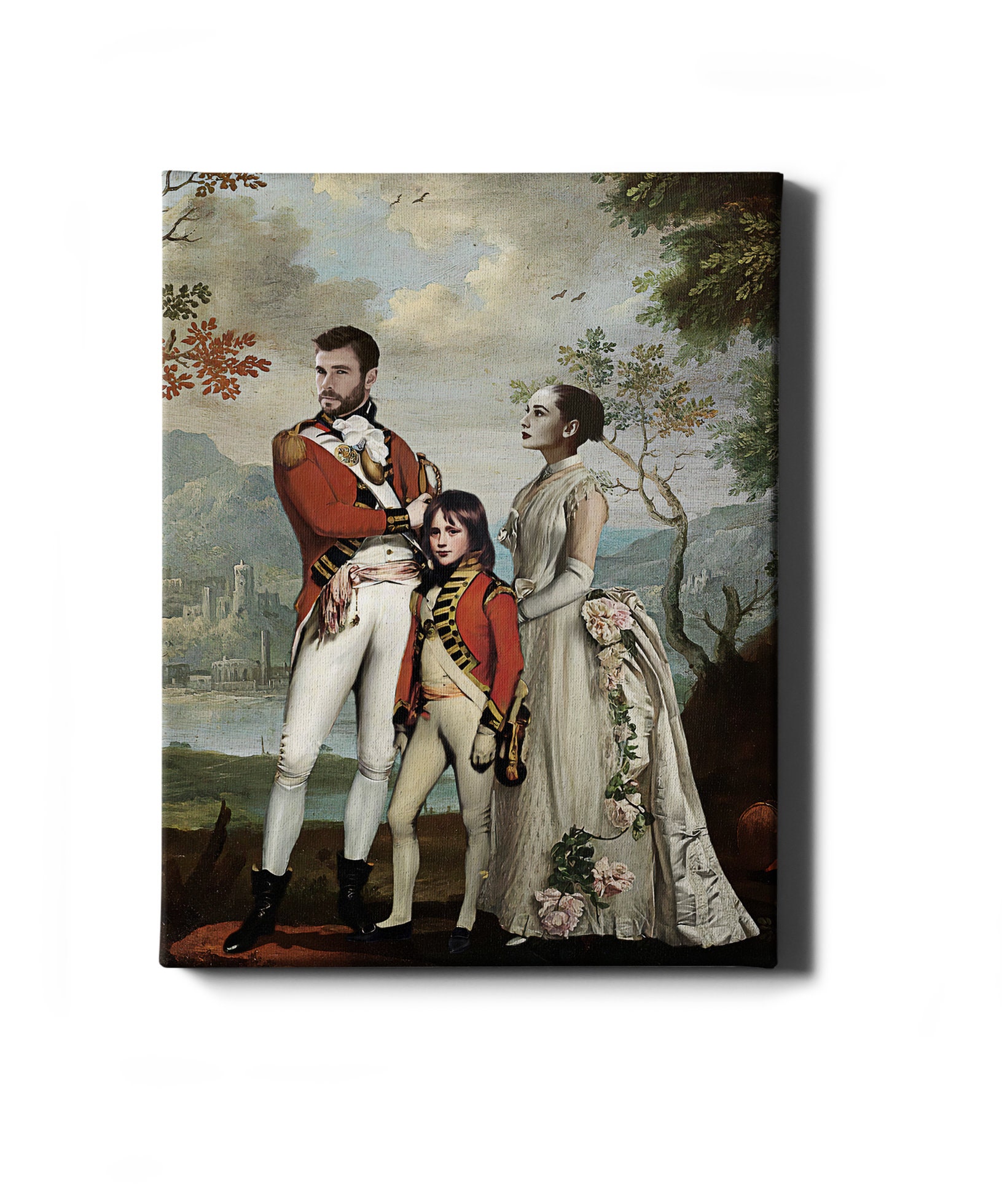 Family Portrait Portrait Trio Personalised Renaissance - Etsy