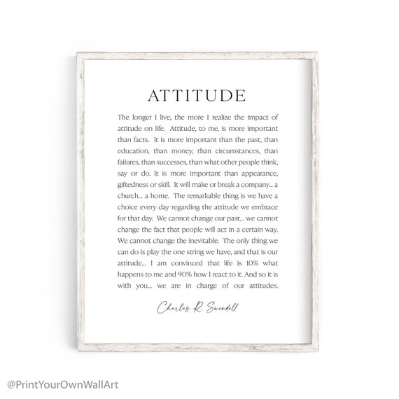 Charles Swindoll Attitude Print Charles Swindoll Quote - Etsy