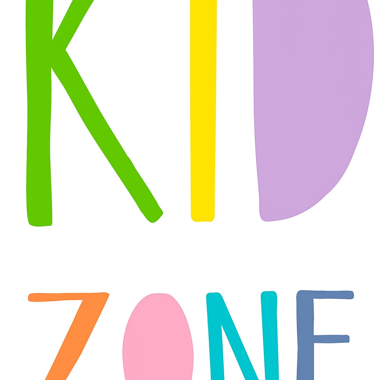 Kid Zone Sign, Play Room Art, Classroom Art, Colorful Kids Wall Art ...