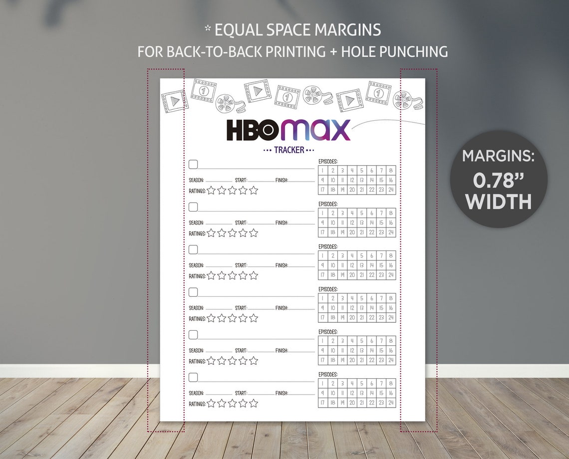 Series Tracker Printable for HBO Max Streaming/ Series Wish - Etsy
