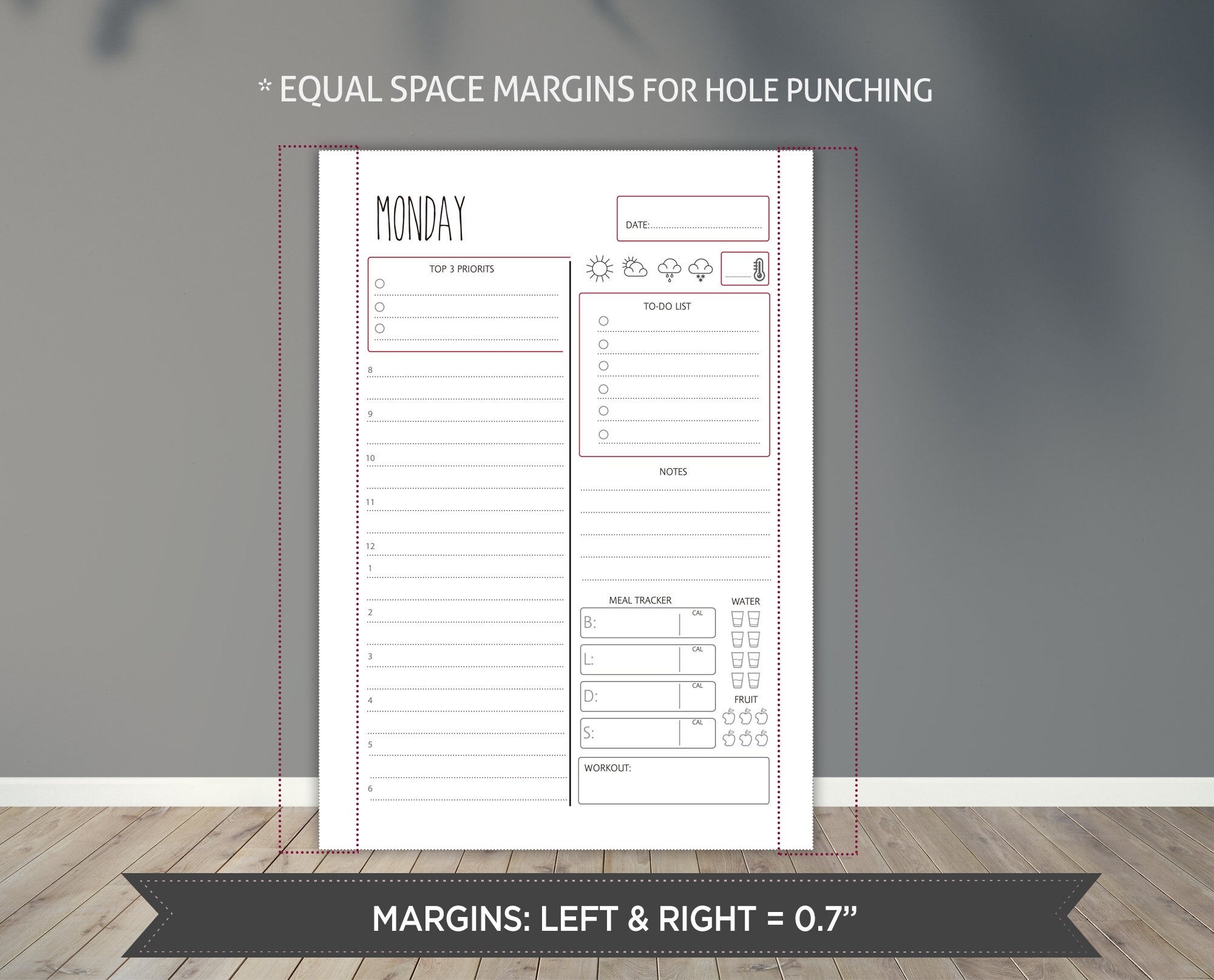 Daily Schedule Planner Printable Rae Dunn Daily Planner - Etsy UK
