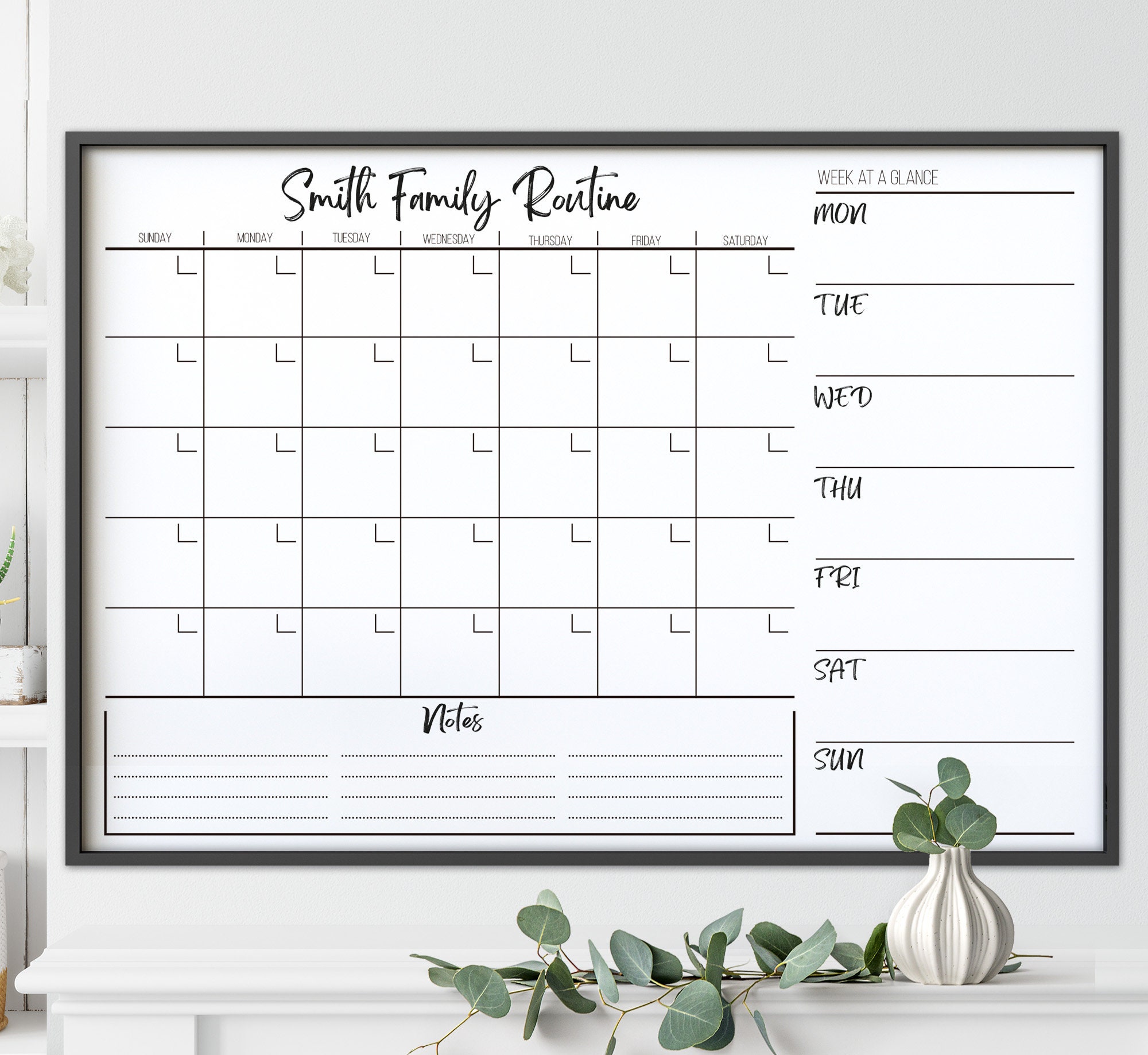 Modern Wall Business Planner Printable: Monthly and Weekly Wall ...