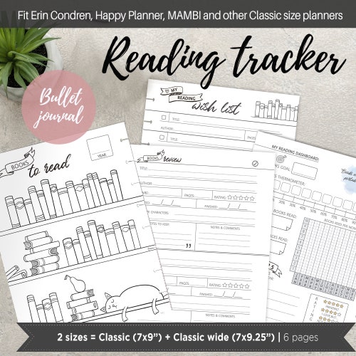 Printable Reading Journal Printable Book Tracker Printable - Etsy