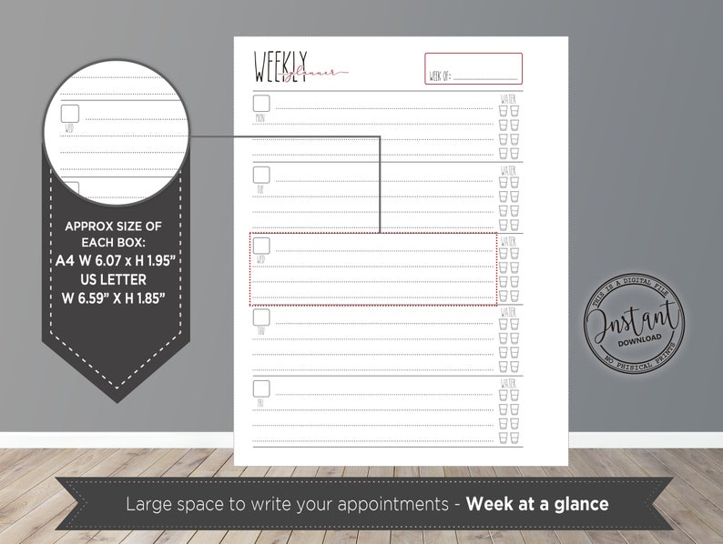 Weekly Planner Rae Dunn Inspiration Printable/ Week Overview - Etsy