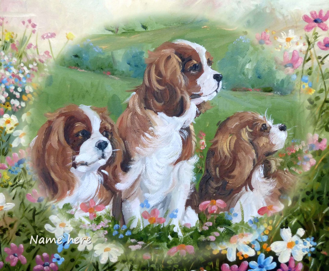 LENS CLEANER CAVALIER King Charles Spaniel Dog Art Print for Glasses ...