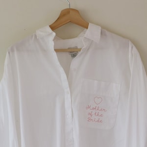 EMBROIDERED BUTTON DOWN + Custom Embroidered White Button Down Cotton ...