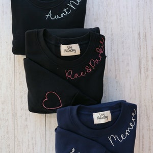 CUSTOM EMBROIDERED CREW + Custom Embroidered Crew Neck Sweatshirt - Etsy