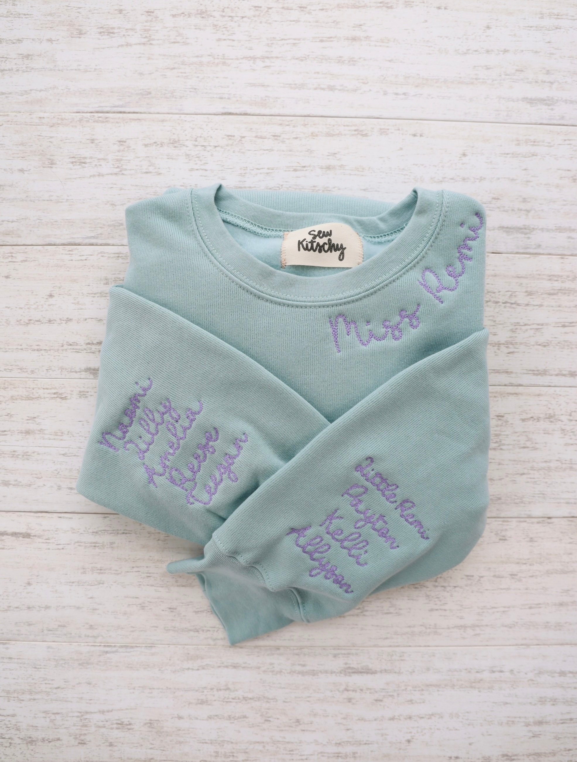CUSTOM EMBROIDERED CREW + Custom Embroidered Crew Neck Sweatshirt - Etsy