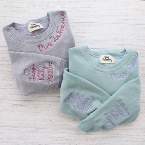 CUSTOM EMBROIDERED CREW + Custom Embroidered Crew Neck Sweatshirt - Etsy