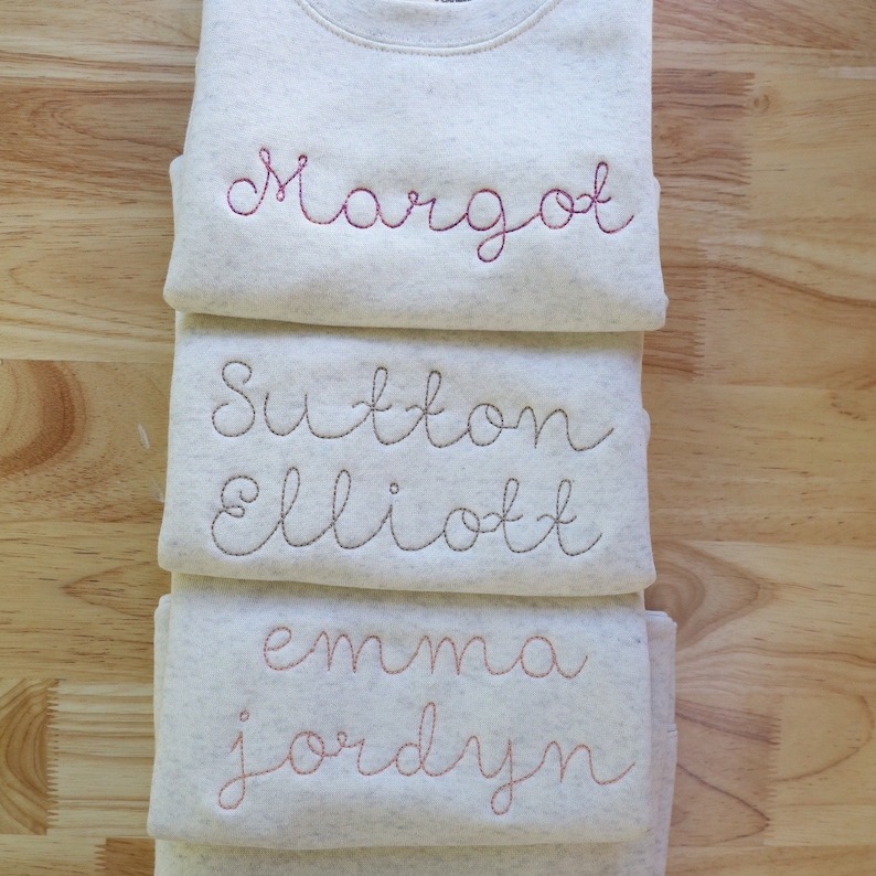 Personalized Kids Crewneck Sweatshirt – Custom Name Embroidery Gift - Etsy