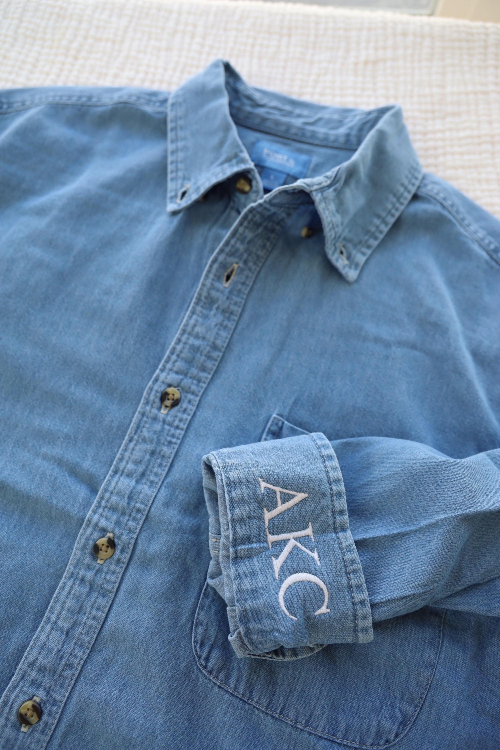 Custom Embroidered Button Down Shirt | Personalized Monogram Shirt ...