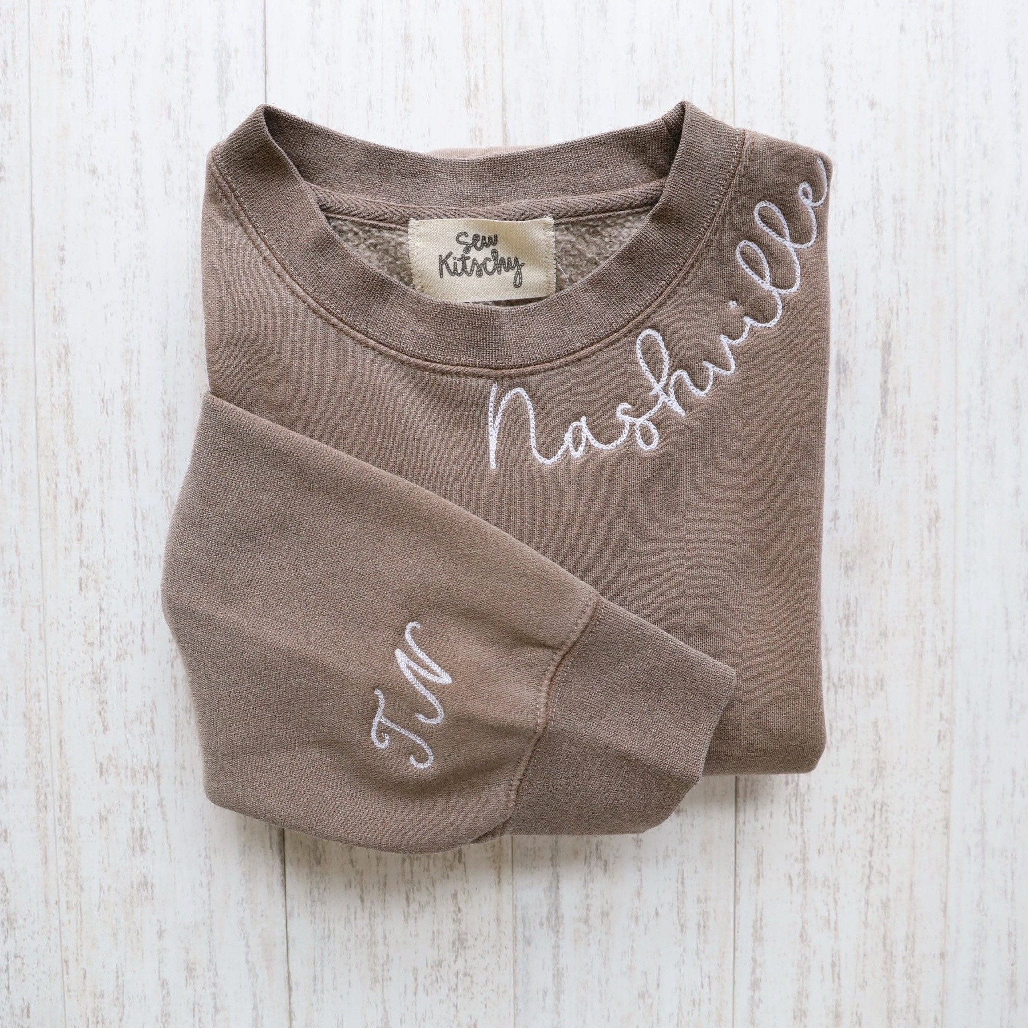 CUSTOM EMBROIDERED CREW Comfort Colors + Adult Custom Embroidered Crew ...