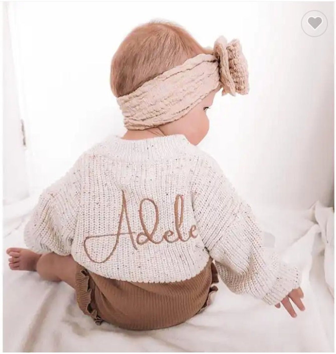 PERSONALIZED BABY + TODDLER Sweater Embroidered Baby and Toddler Knit ...