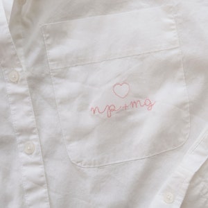 EMBROIDERED BUTTON DOWN + Custom Embroidered White Button Down Cotton ...