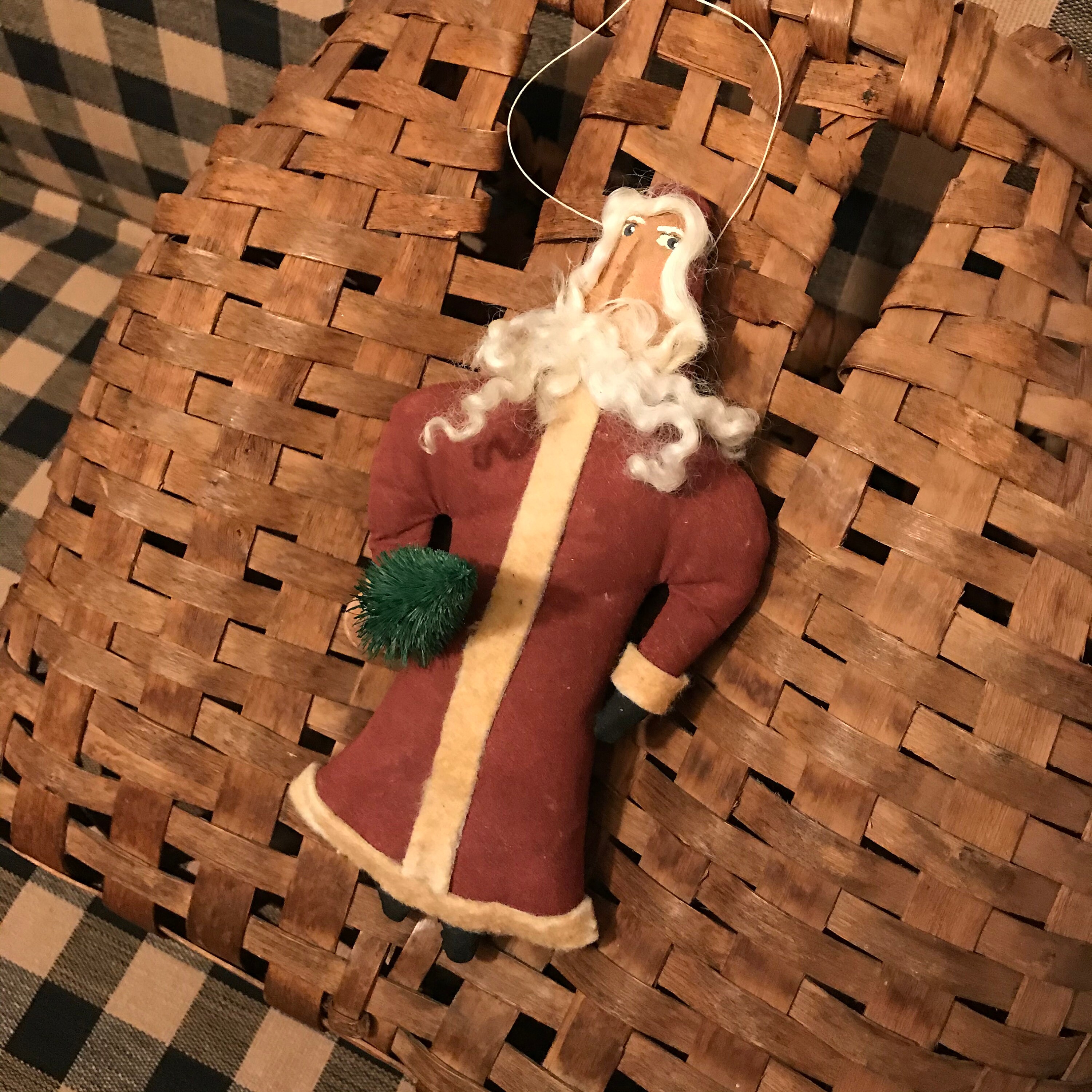 Primitive Handmade and Painted Santa Claus Christmas Decoration - Etsy