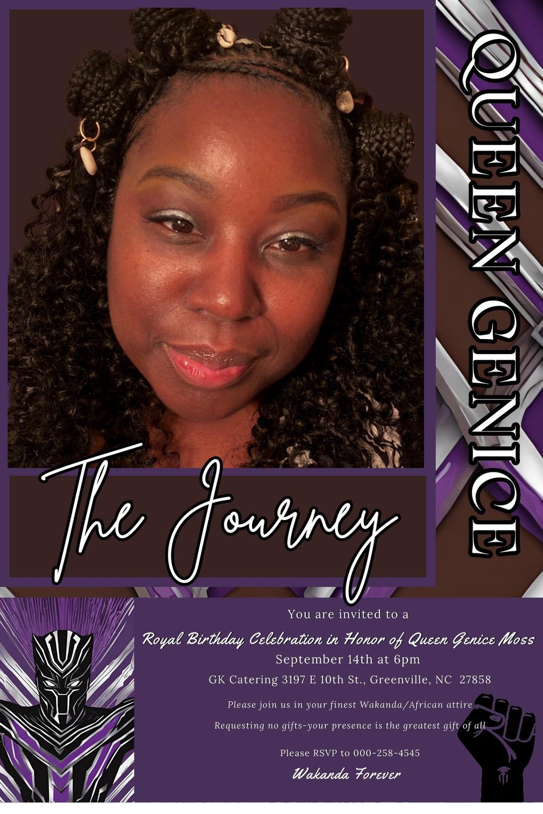 Editable African Birthday Invitation | Wakanda-inspired Party | Melanin ...