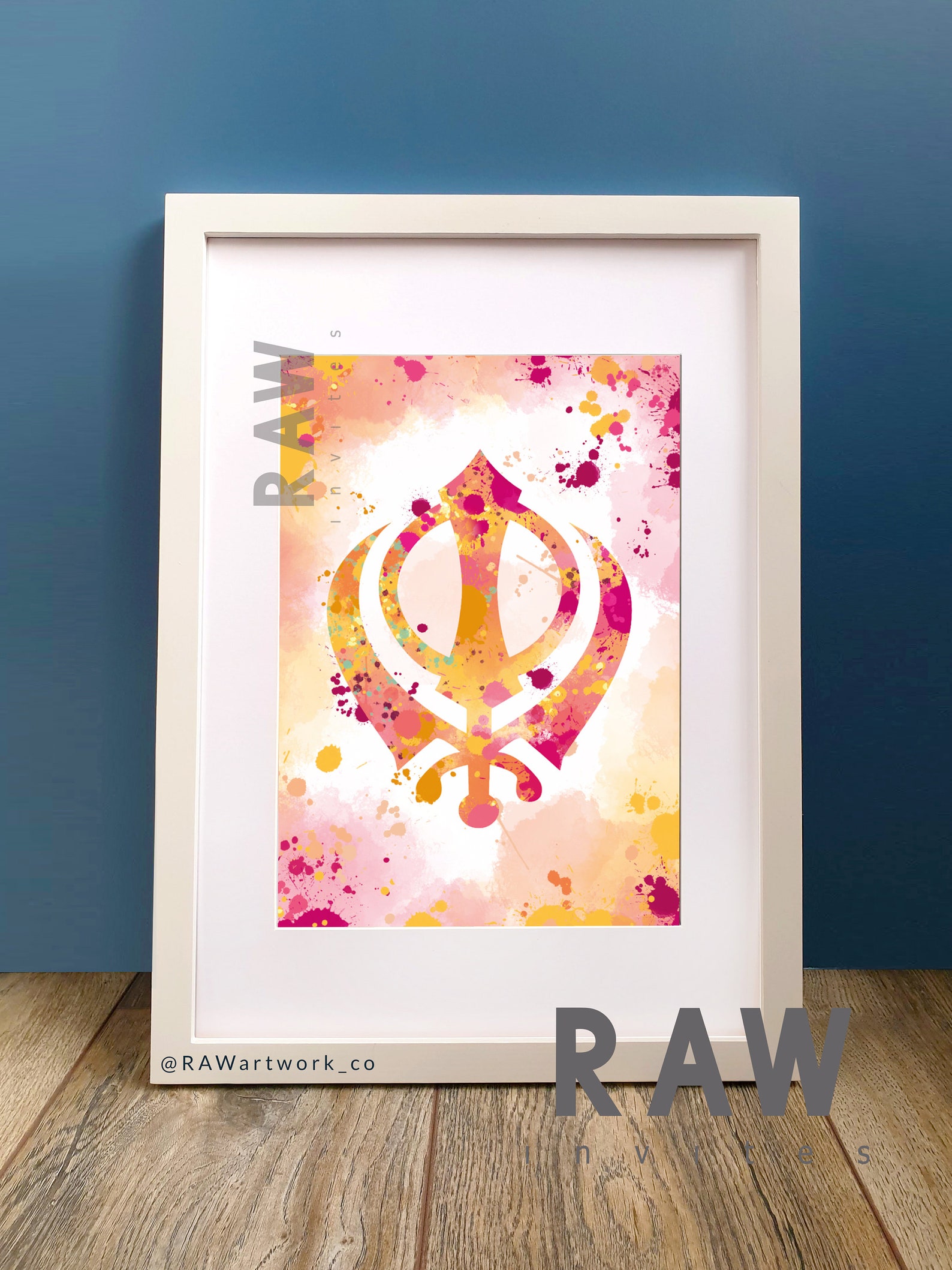 Khanda Symbol Artwork Khanda Sikh Wallart Sikh Painting | Etsy