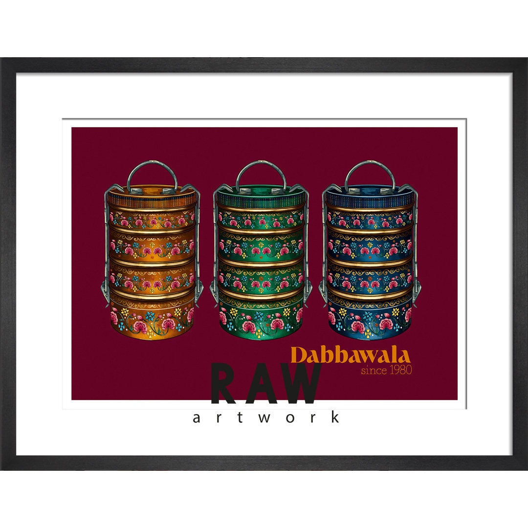 Dabba Walla Artwork, Tiffin Artwork, Kitchen Artwork, Food Artwork ...