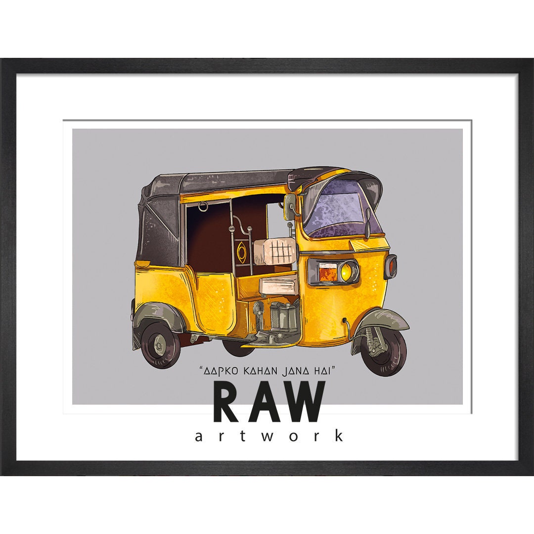Tuk Tuk Classic Artwork, Tuk Tuk Wallart, Rickshaw Artwork, Rickshaw ...