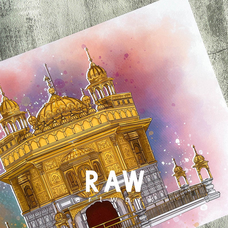 Golden Temple Artwork Splat, Detailed Golden Temple, Sikhi Painting ...