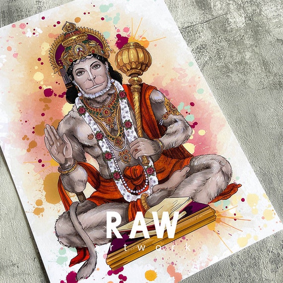 Abstract Hanuman Painting