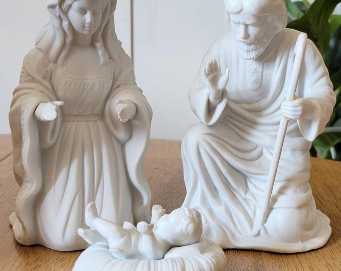 Vintage Porcelain Nativity Set. Mary, Joseph, and Infant Jesus. - Etsy