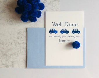 Personalised Well Done You Passed Your Driving Test Card - Etsy