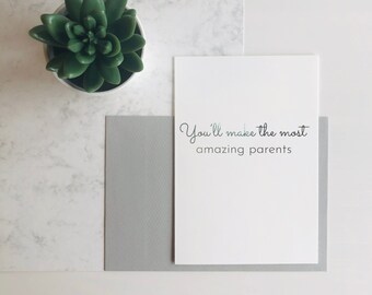 Parents to Be Congratulations Card Youre Going to Make Amazing Parents ...