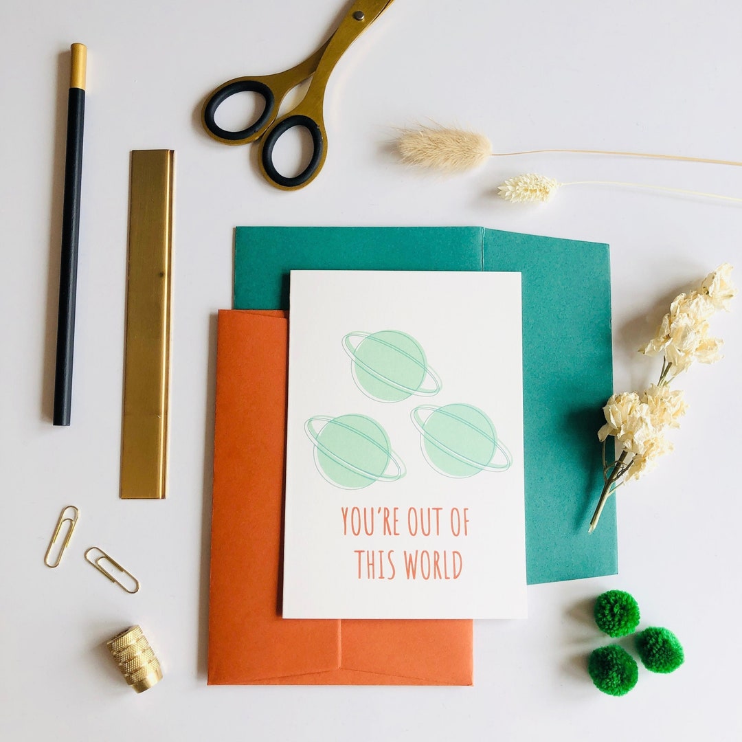 You're Out of This World Card Anniversary Card Husband Card Wife Card ...