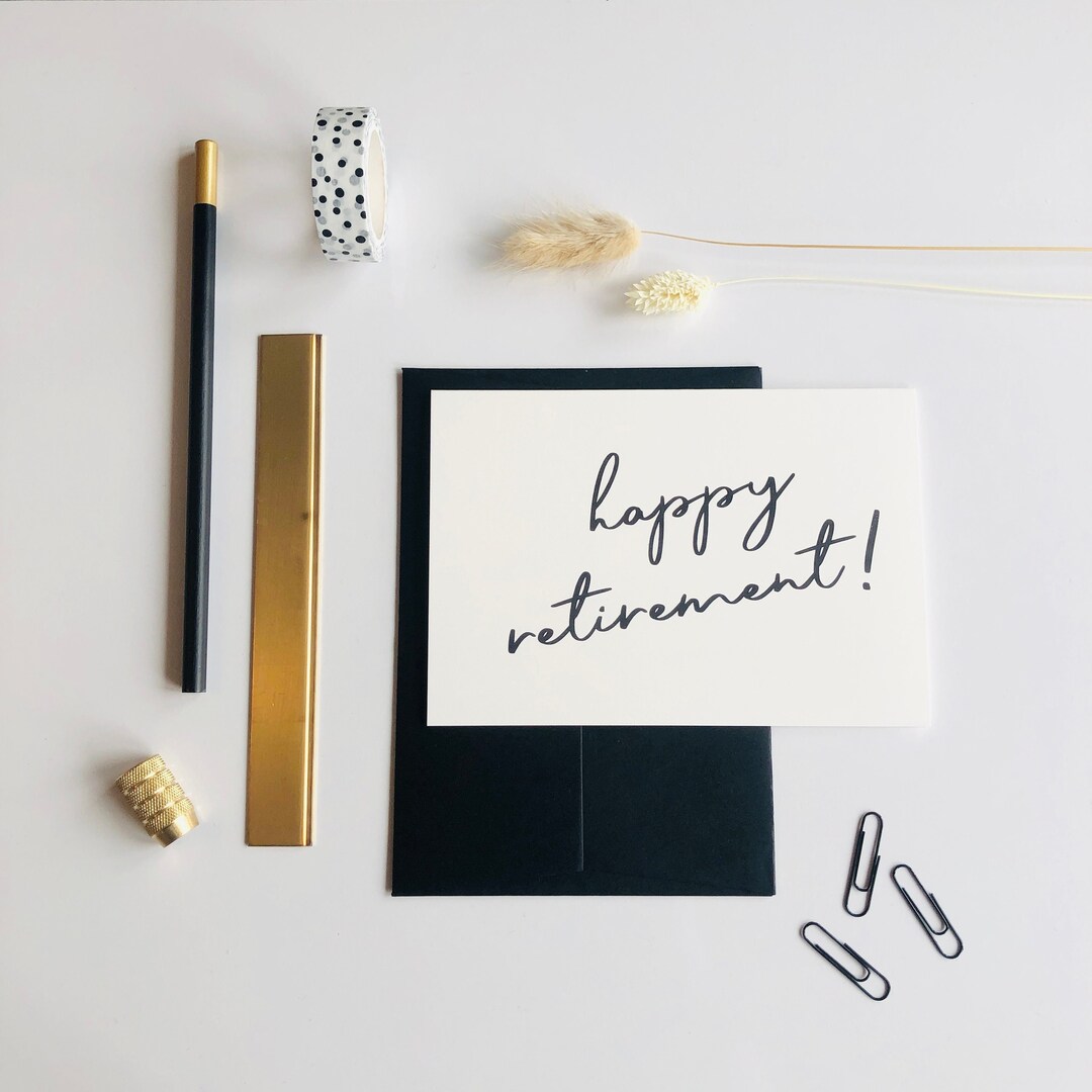 Happy Retirement Card Retirement Card Modern Retirement Card Sorry You ...