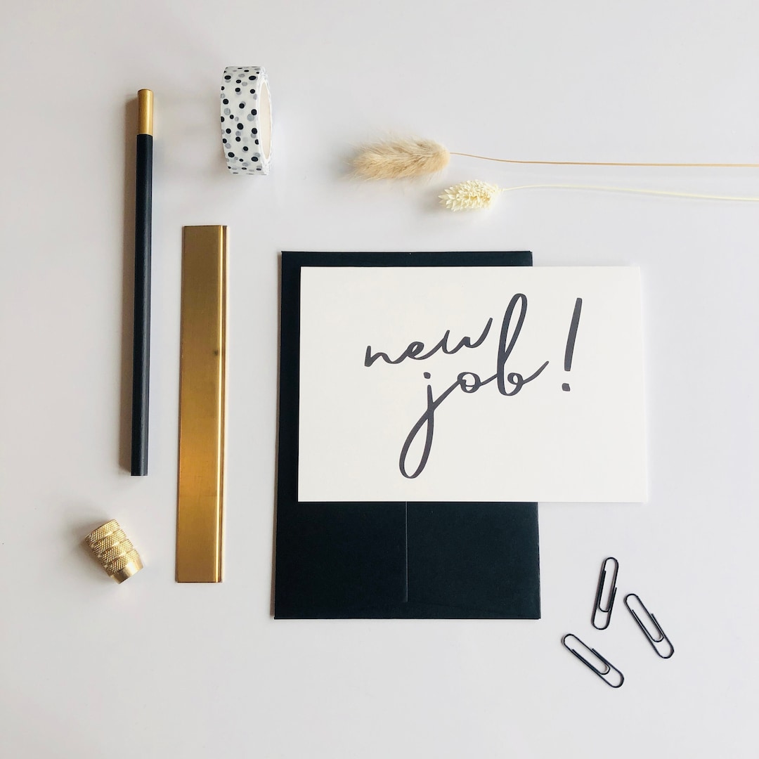 New Job Card New Job Well Done New Job Job Card Good Luck in Your New ...