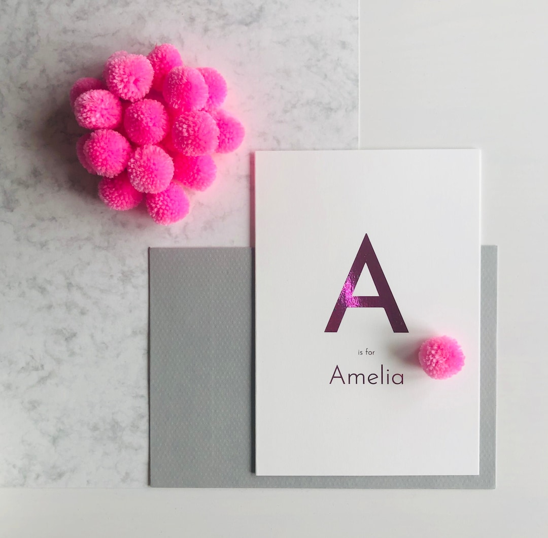 Personalised Initial Card - Etsy