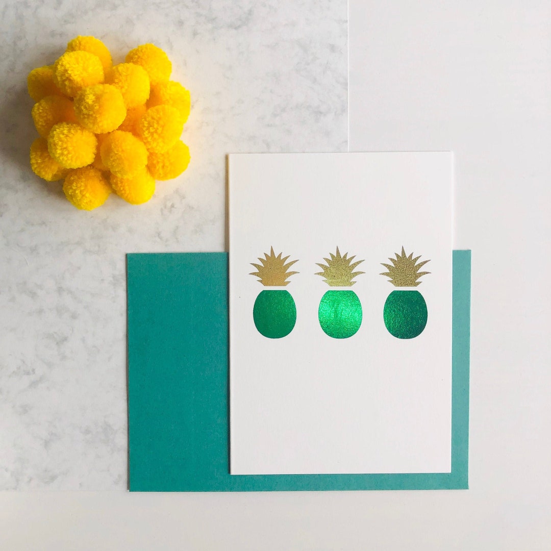 Pineapple Note Card - Etsy