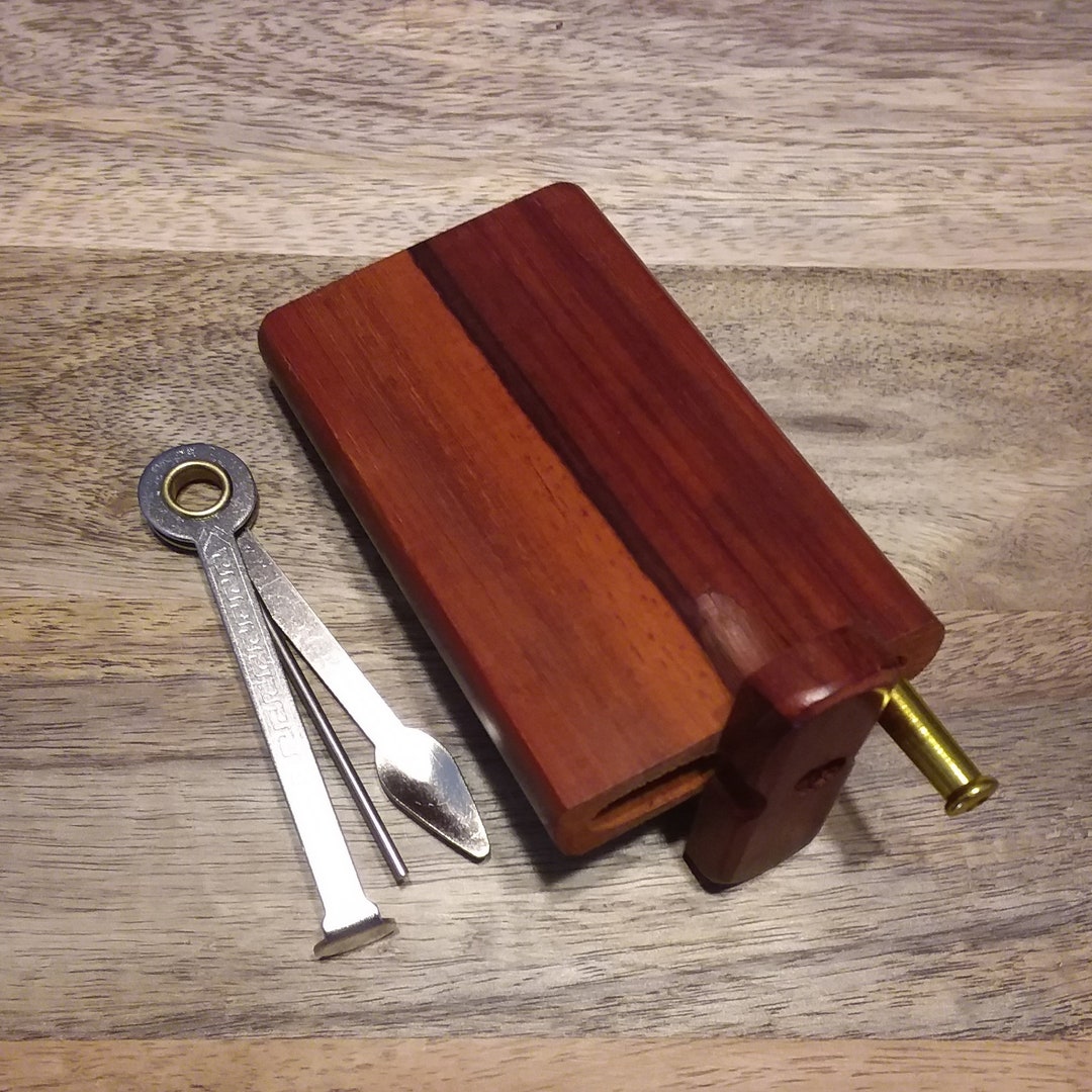 Rosewood Dugout With One Hitter Pipe and Tamper Tool - Perfect Gift and ...