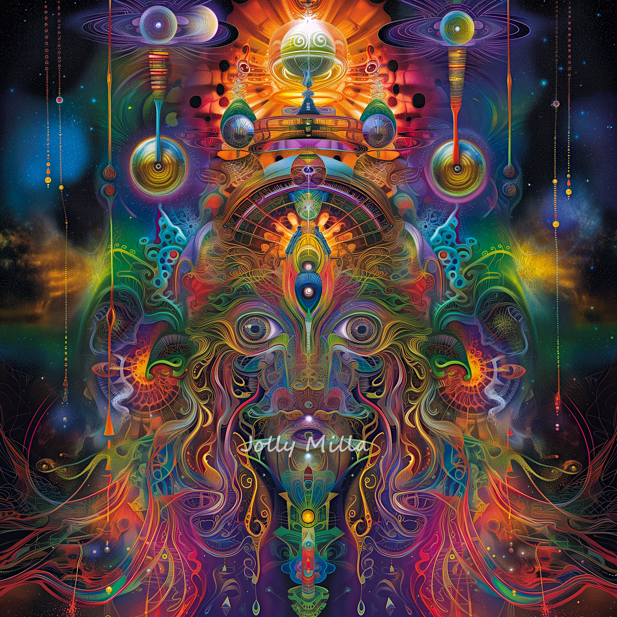 12 Abstract Trippy Psychedelic Totem Art Designs for Small to Medium ...