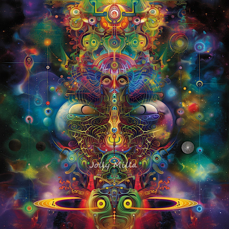12 Abstract Trippy Psychedelic Totem Art Designs for Small to Medium ...