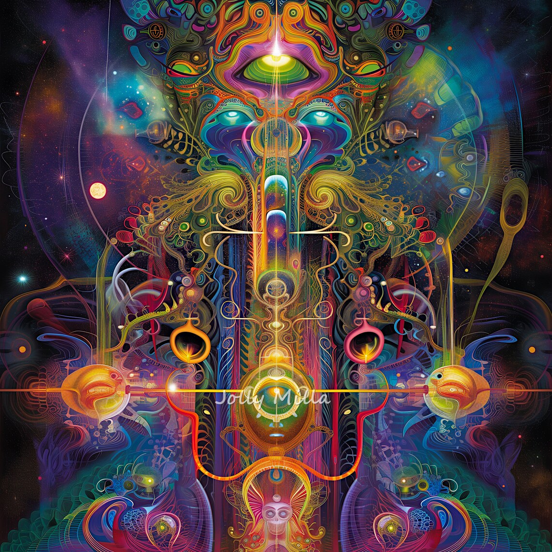 12 Abstract Trippy Psychedelic Totem Art Designs for Small to Medium ...