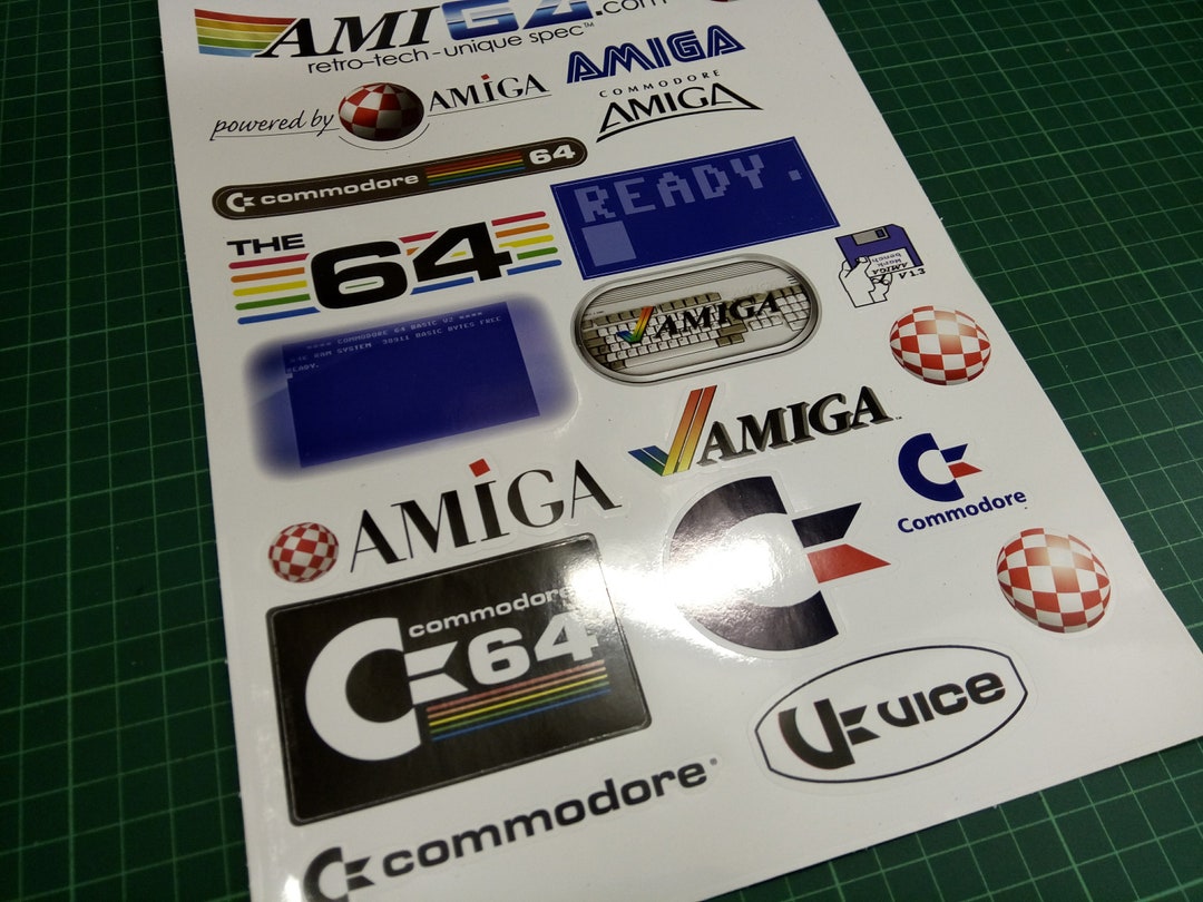 Commodore 64 Amiga STICKER SHEET - A4 20 Vinyl Stickers - Etsy