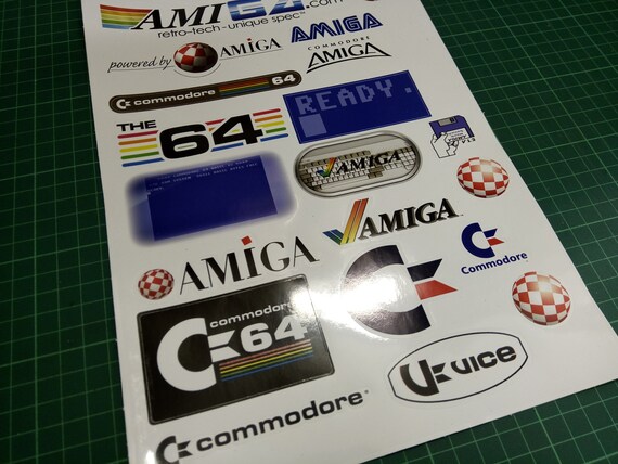Commodore 64 Amiga STICKER SHEET A4 20 Vinyl Stickers | Etsy